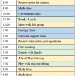 Guidelines for Creating a Study Schedule – Learning Strategies Center