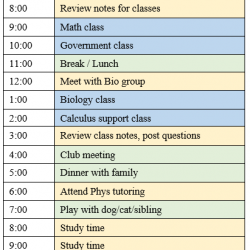 Guidelines for Creating a Study Schedule – Learning Strategies Center